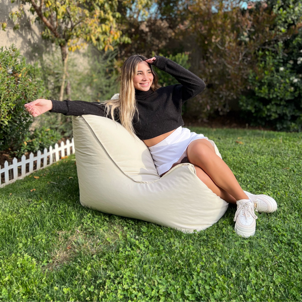 Puff Sillón Lona Beige con Relleno – Decopouf