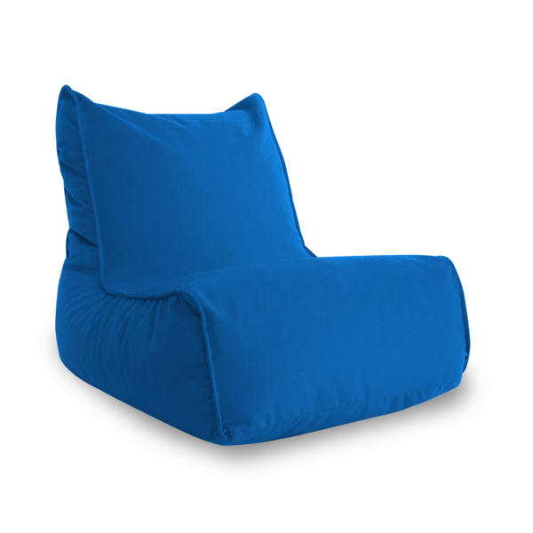 Puff Relax Lona Azul Con Relleno - Decopouf